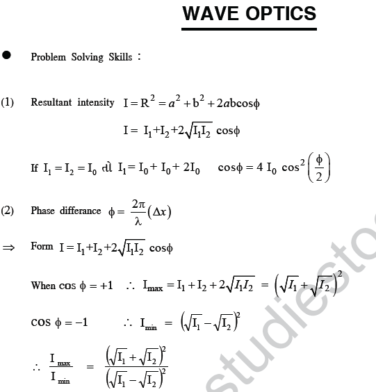NEET UG Physics Optics MCQs with Answers